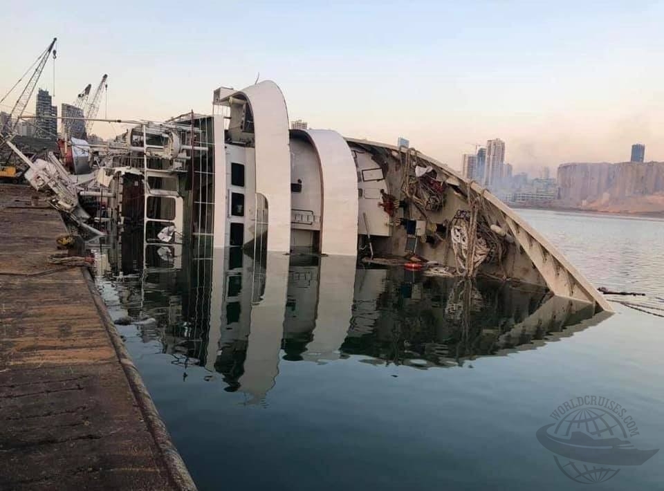 Após explosão, Orient Queen afunda no Porto de Beirute - Portal ...